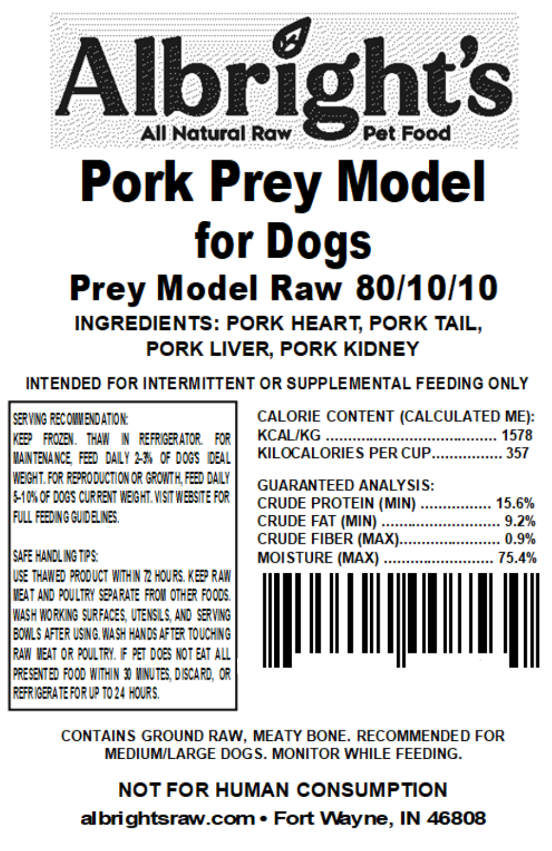 Pork Prey Model – Raw Dog Food FL